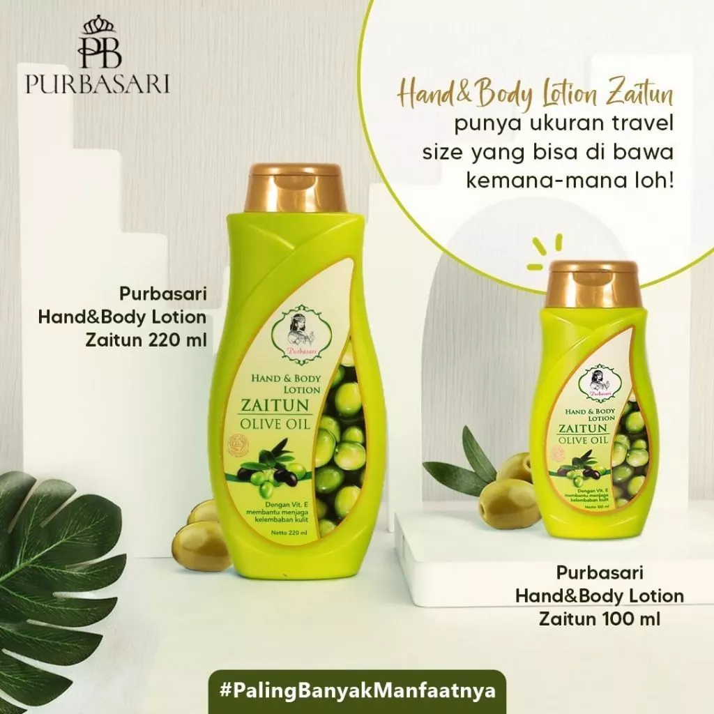 Jual Purbasari Hand & Body Lotion Zaitun 100ml | 220ml | Shopee Indonesia