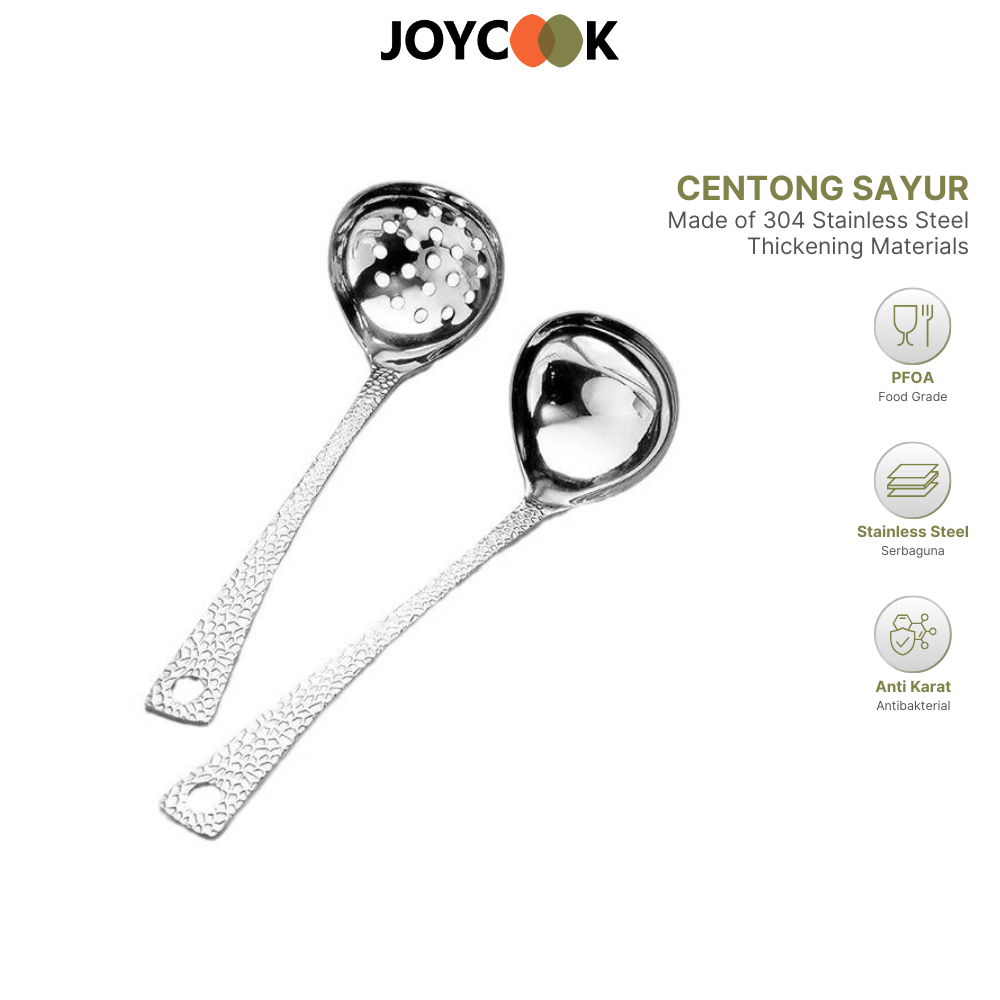 Jual JOYCOOK Centong Strainer Colander Stainless Soup Ladle Strainer ...