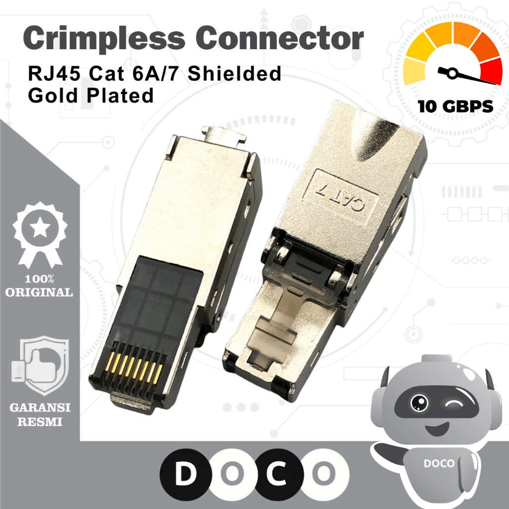 Jual Crimpless Connector EZ Anti Gagal Reuseable RJ45 Toolless Modular ...