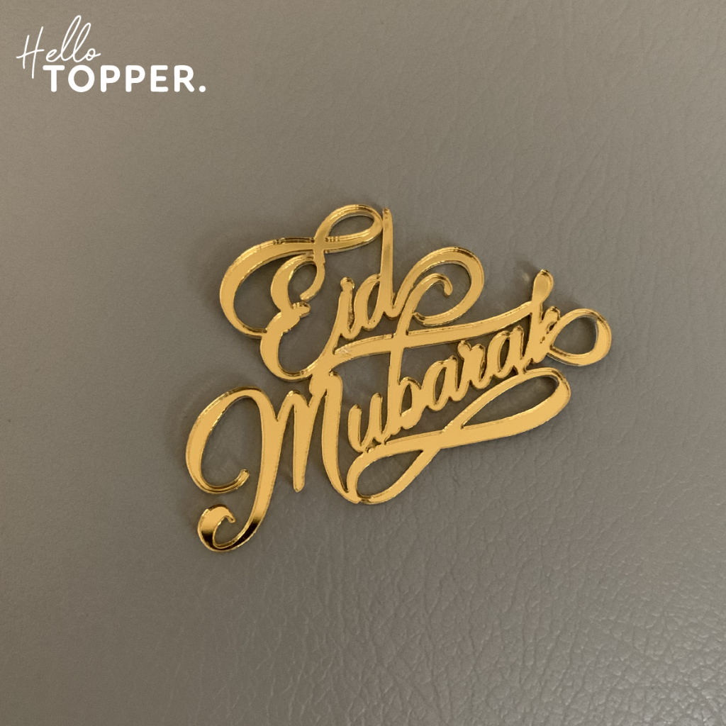 Jual Hang Tag Acrylic Mirror Eid Lebaran Idul Fitri Mubarak Hampers ...
