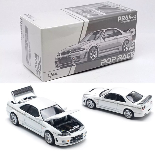 Jual Nissan Skyline GT-R NISMO 400R White 1/64 by Pop Race | Shopee ...