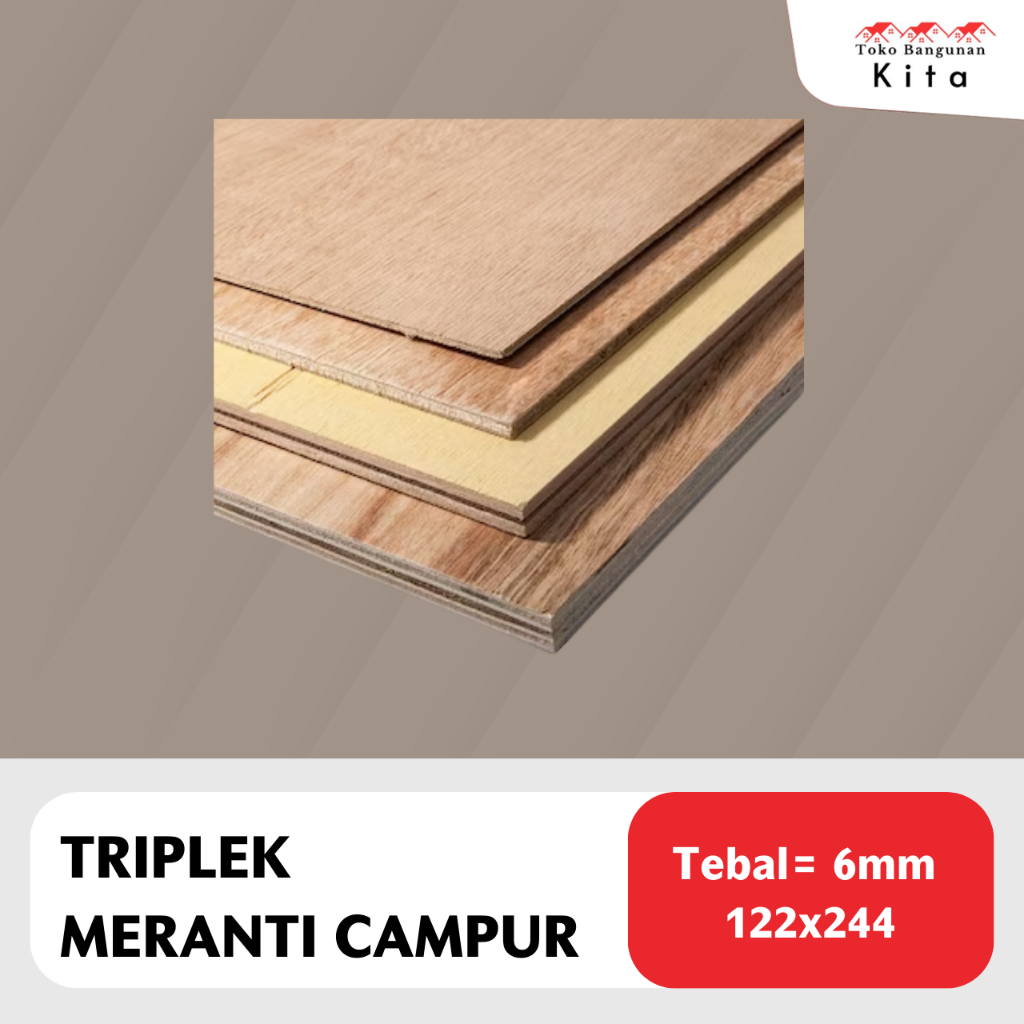 Jual Triplek meranti campur (grade UTY) - 6mm (122 x 244) | Shopee ...