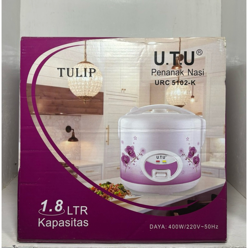 Jual Rice Cooker UTU Tulip URC5102-K 1,8Liter / Alat Masak Nasi UTU ...