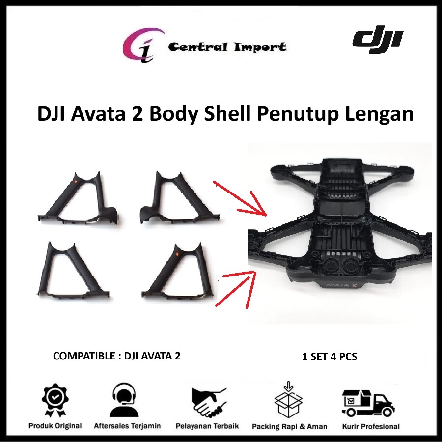 Jual DJI Avata 2 Body Shell Penutup Lengan Bawah - Avata 2 Penutup ...