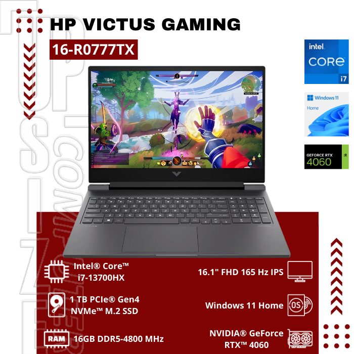 Jual HP Victus Gaming 16-R0777TX Intel® Core™ i7-13700HX Windows 11 ...