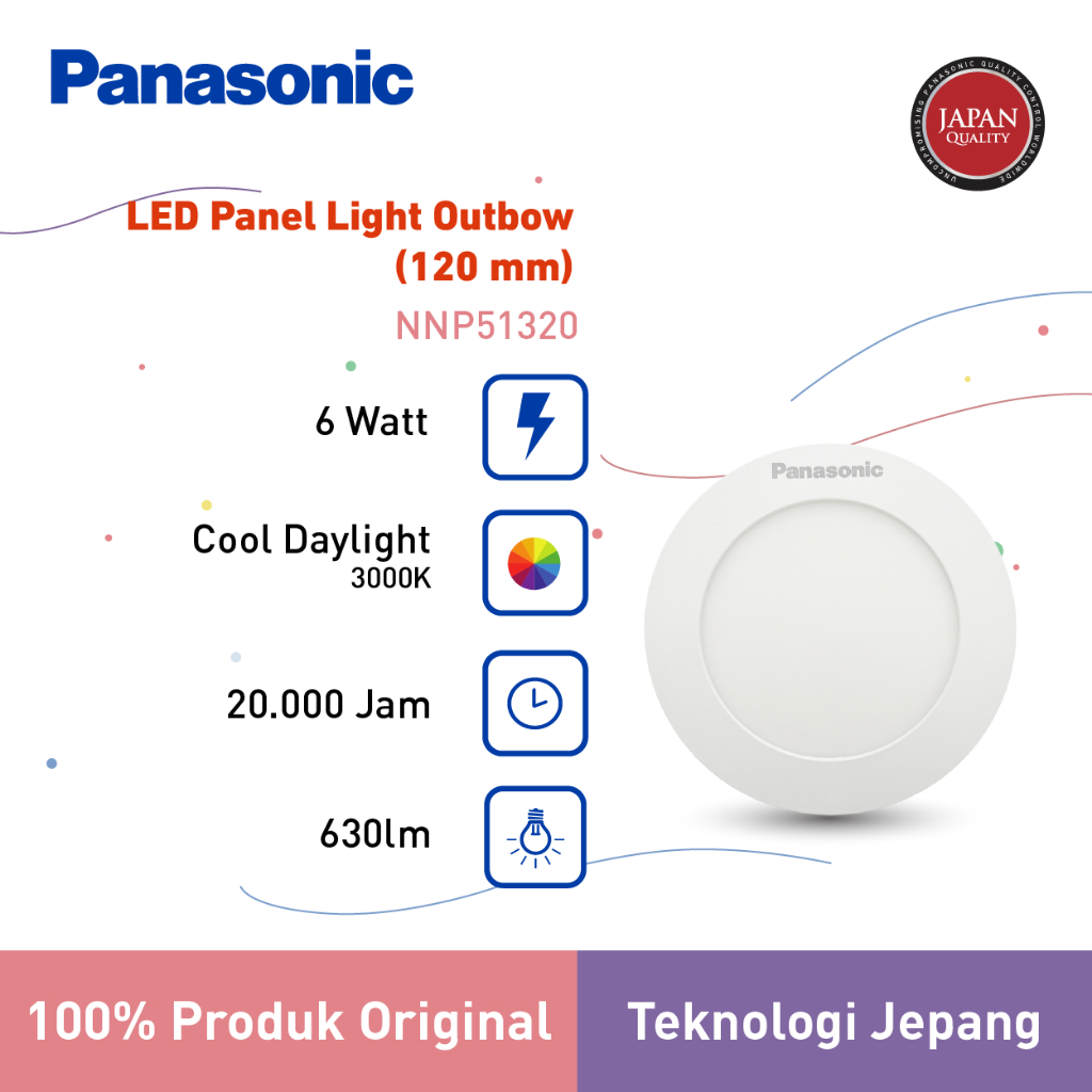 Jual Panasonic Lampu Downlight LED Outbow Dia 120 6,5W 6500K | Shopee Indonesia