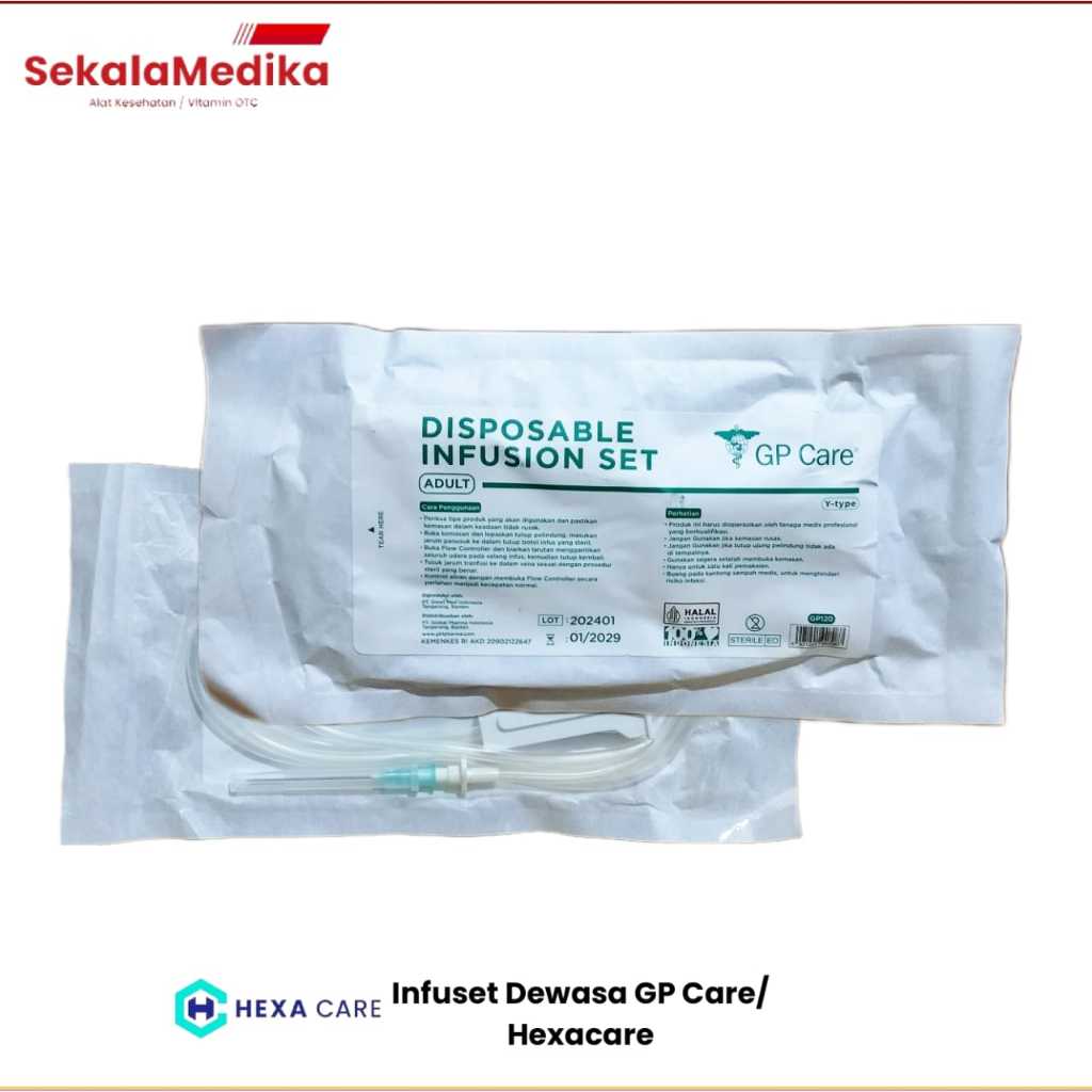 Jual Hexacare Infusion Set Dewasa Y Tipe Airvent Set Alat Infuset Gp ...