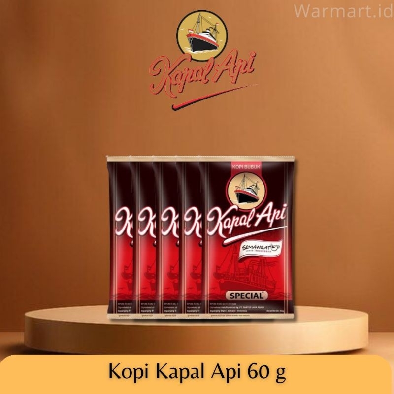 Jual Kopi Kemasan - Kopi Kapal Api 60 g ×5pcs | Shopee Indonesia