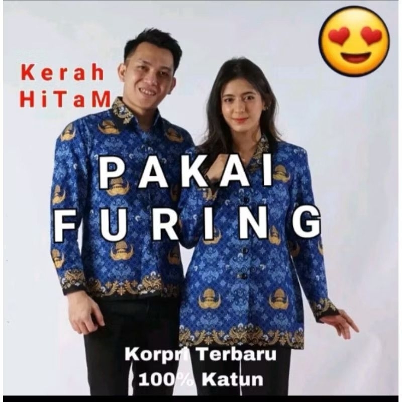 Jual Seragam batik korpri wanita dan pria(KORPRI TERBARU) | Shopee Indonesia