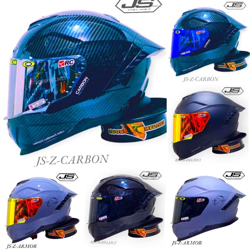 Jual Helm full face JS Armor z carbon paket ganteng original JS ...