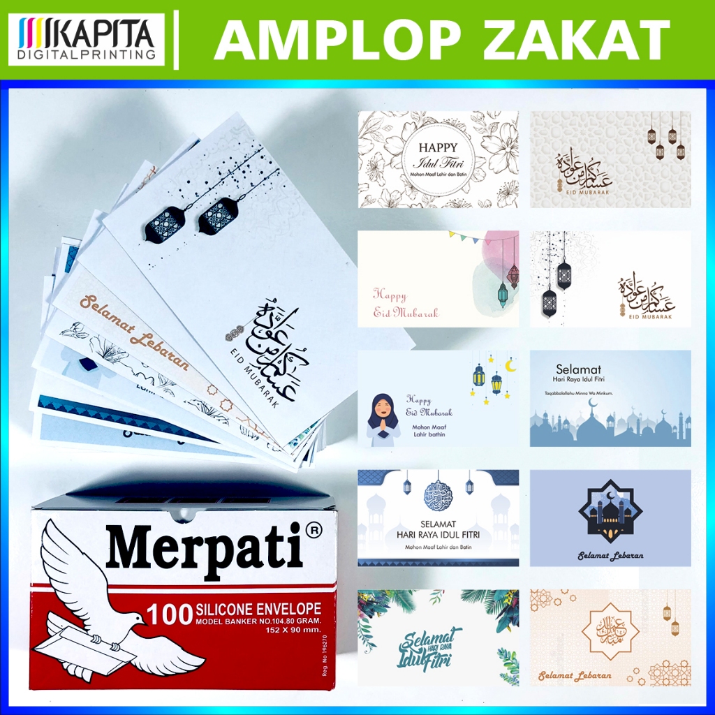 Jual (isi 100 pcs) Amplop Lebaran Idul Fitri Perekat / Amplop Lebaran ...