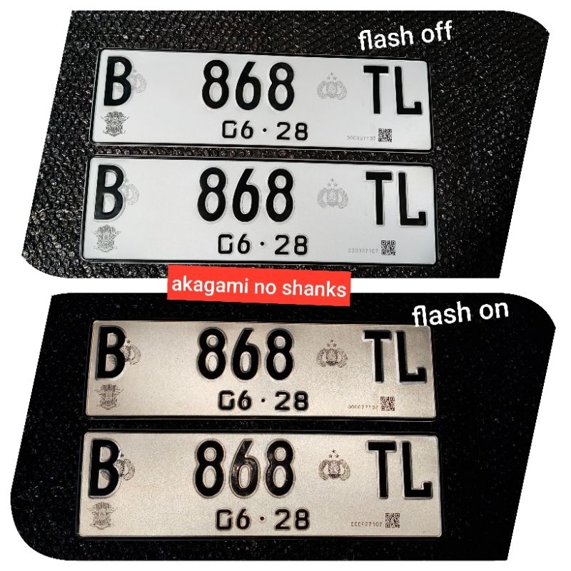 Jual plat mobil barcode / QR reflektif putih font baru 2 pcs asli ...
