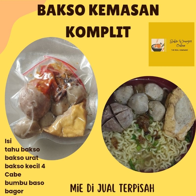 Jual Bakso Sapi Kemasan Komplit/Bakso kemasan komplit/Bakso kemasan ...