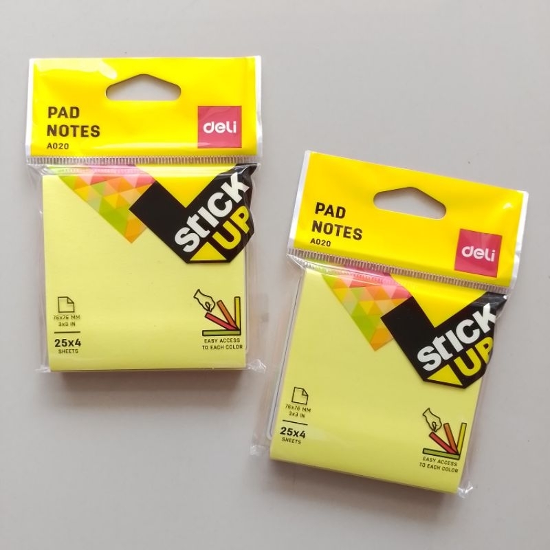 Jual Penanda Buku Sticky Notes Deli A02002 3inchx3inch ( Pcs ...