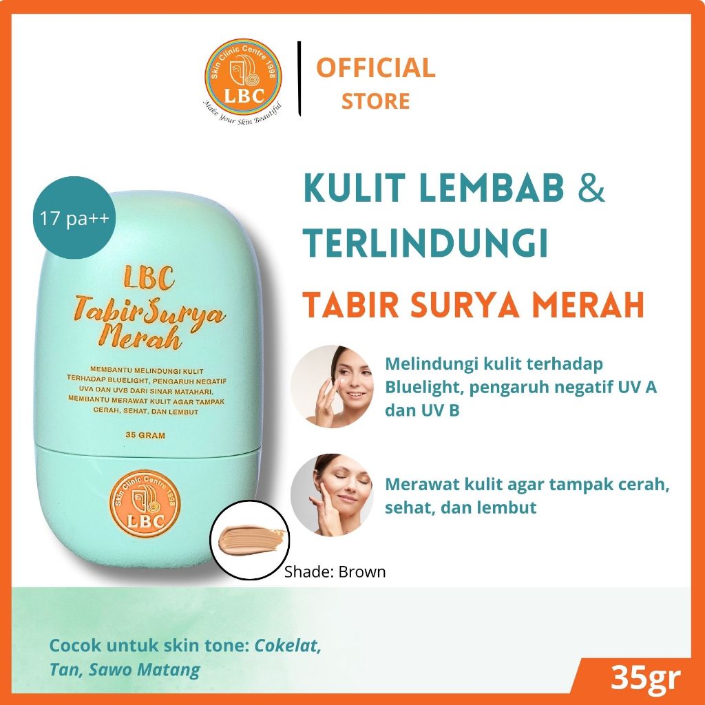 Jual LBC-Tabir Surya Merah | Melindungi Kulit dari UV A & UV B | Untuk ...