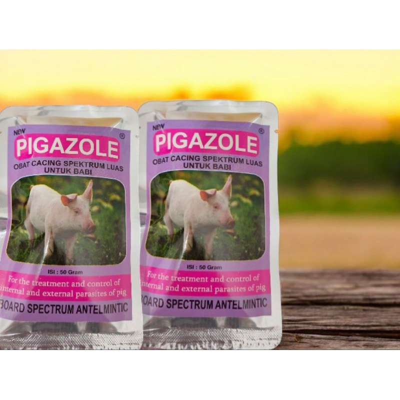 Jual Obat Cacing Babi & Ternak Ampuh | PIGAZOLE 50gram | Shopee Indonesia