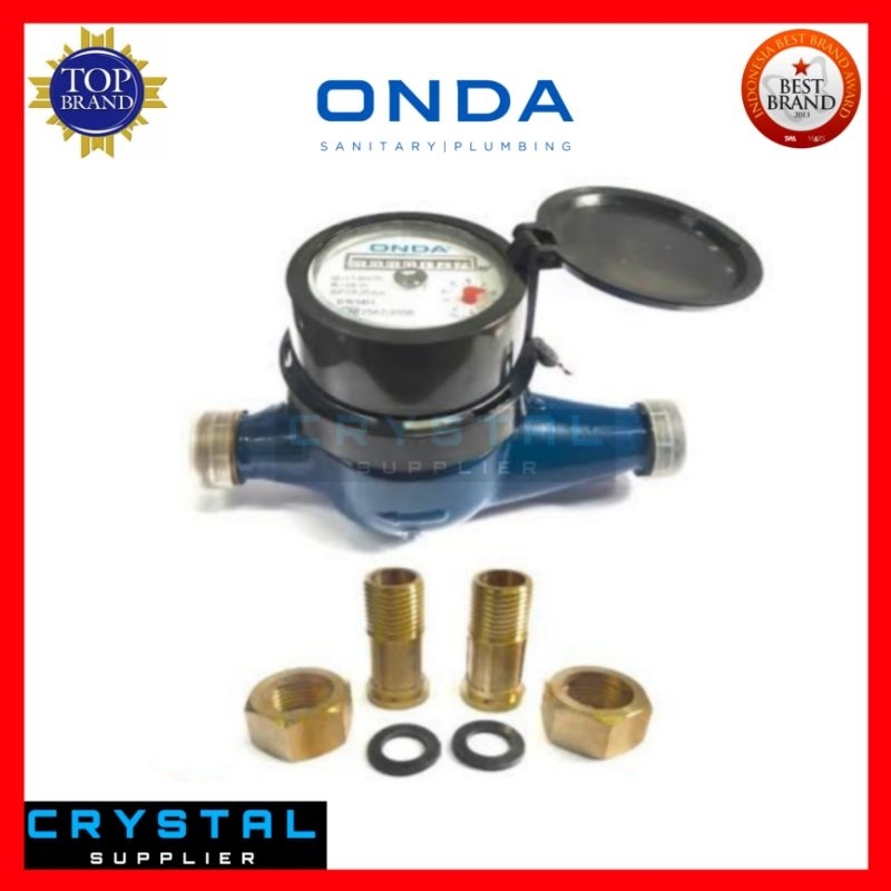 Jual WATER METER BRASS ONDA 1/2" inch Kuningan / Meteran Flow Air PAM PDAM | Shopee Indonesia