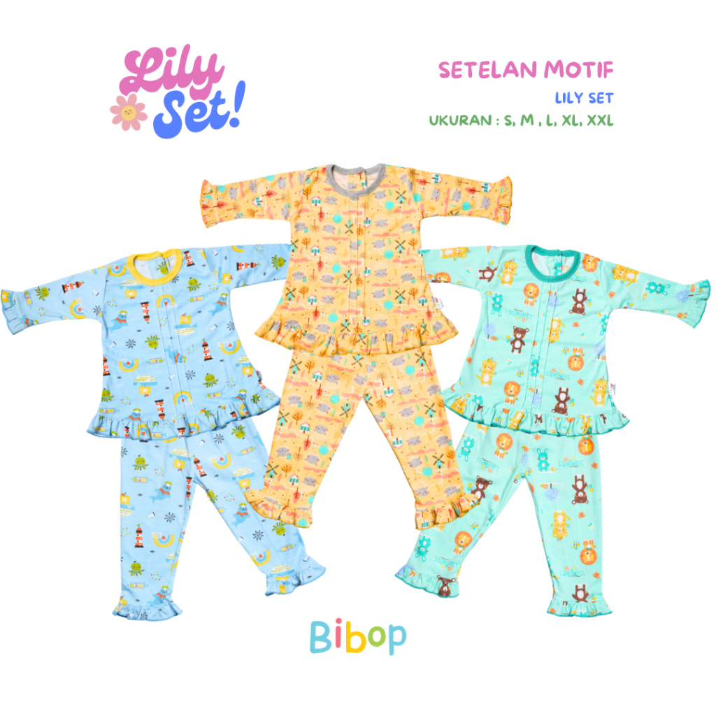 Jual Bibop baju setelan lily set | Shopee Indonesia