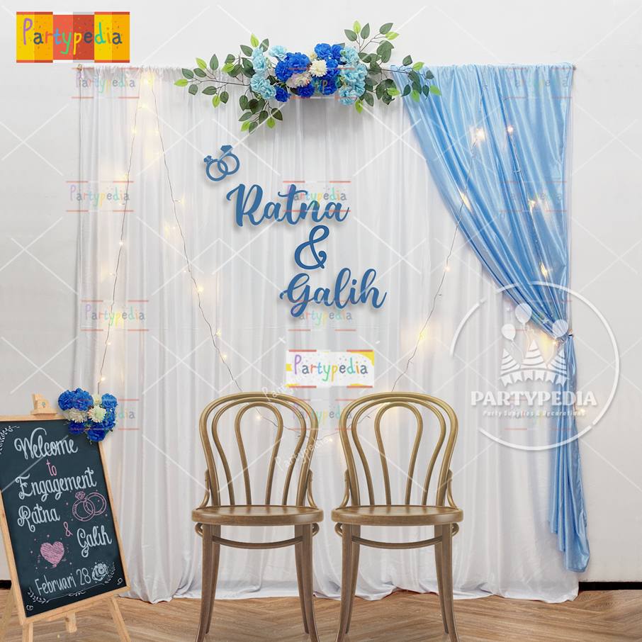 Jual DEKORASI BACKDROP LAMARAN SIMPLE ELEGAN | DEKORASI KAIN TUNANGAN ...