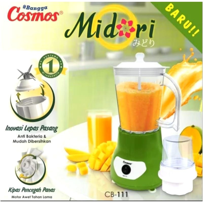 Jual Blender Cosmos 2in1 CB-111 kapasitas 1Liter gelas plastik | Shopee ...