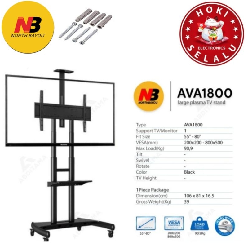 Jual Bracket Breket Braket Standing Berdiri AVA1800-70-1P 55 65 75 80 ...