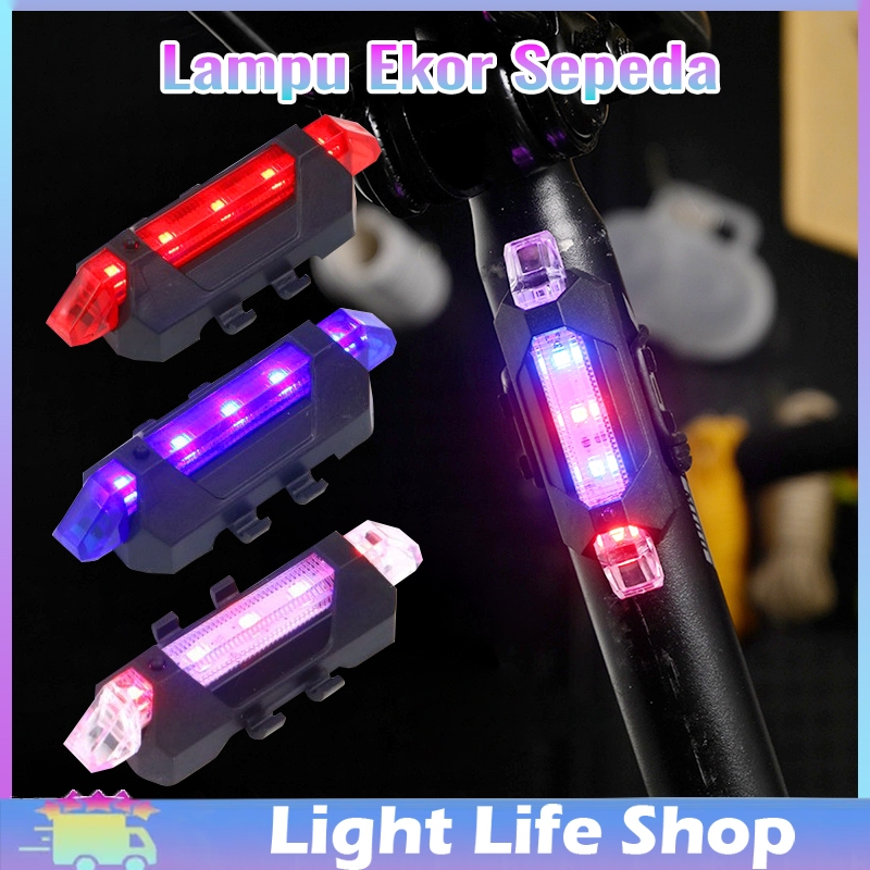 Jual Lampu Sepeda LED Rechargeable Anti Air Aksesoris Sepeda Lampu ...