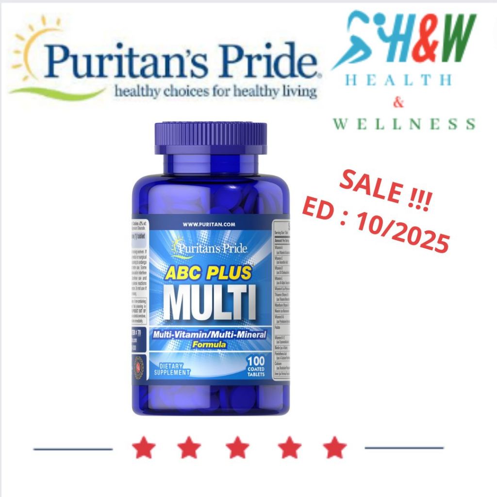Jual SALE Puritan ABC Plus Multivitamin Multi-Mineral Formula 100 ...