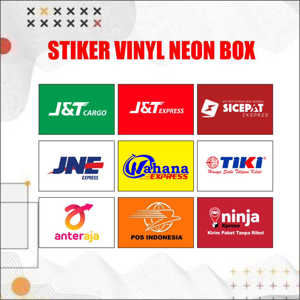 Jual STIKER VINYL NEON BOX/HIASAN MEJA KURIR PENGIRIMAN | Shopee Indonesia