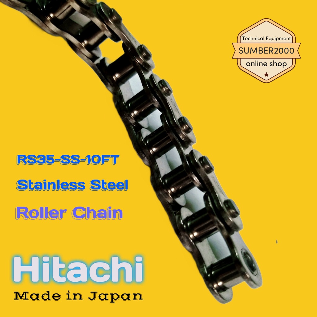 Jual ROLLER CHAINS HITACHI RS35-10FT STAINLESS STEEL SUS304 - 3.048 M ...