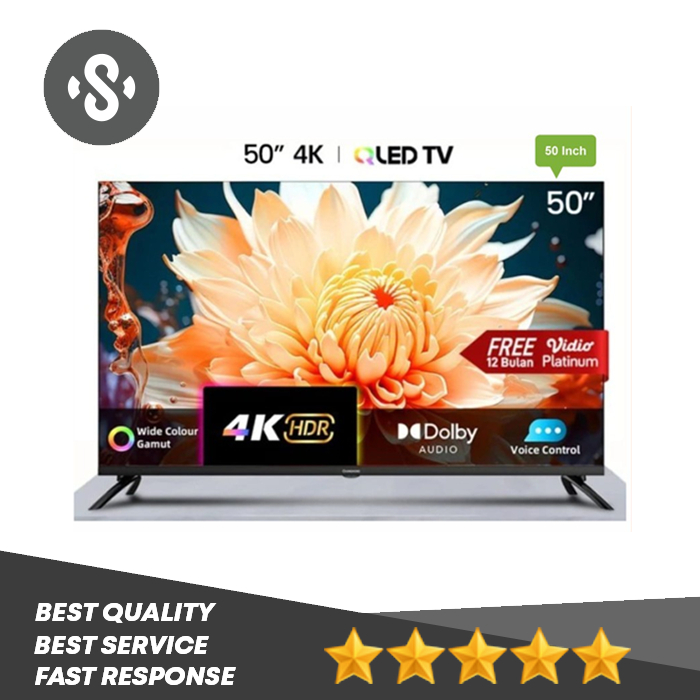 Jual Changhong QLED TV 4K 50 inch Google Smart TV Digital TV (U50QCN1) | Shopee Indonesia