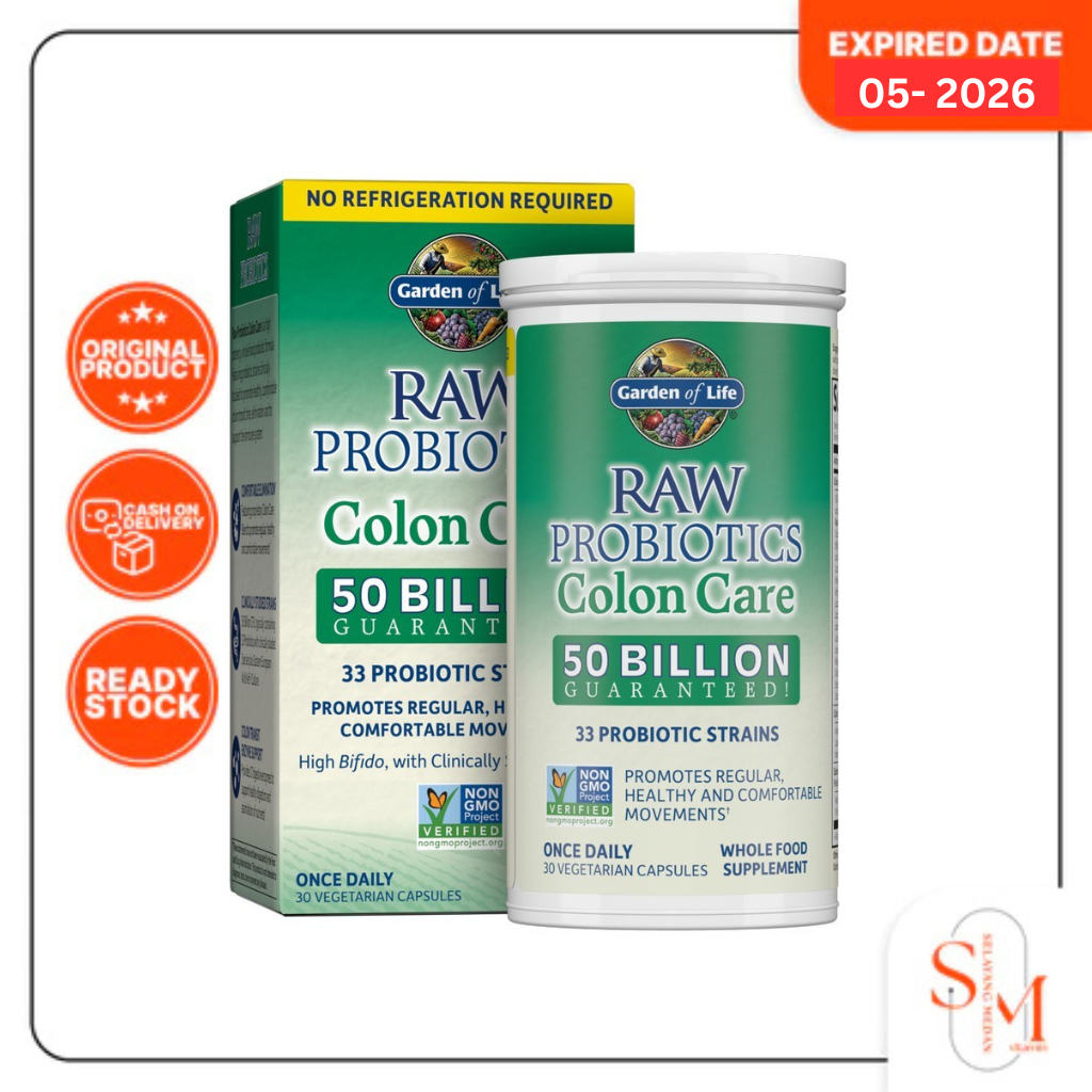 Jual Garden Of Life Raw Probiotic Colon Care 33 Probiotic Strains 30 ...