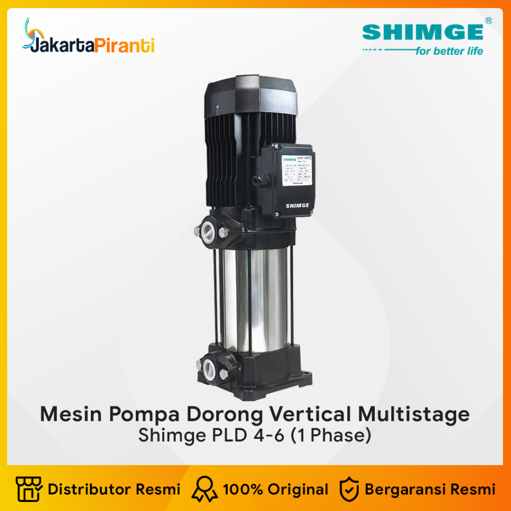 Jual Mesin Pompa Air Shimge Vertical Multistage 1PHASE 2HP - PLD 4-6 ...