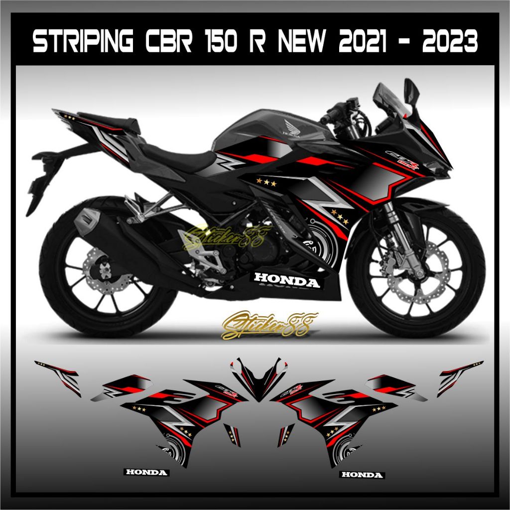 Jual Striping Honda CBR 150 R New 2021-2023 grafis list / sticker decal list Honda CBR 150 R ...