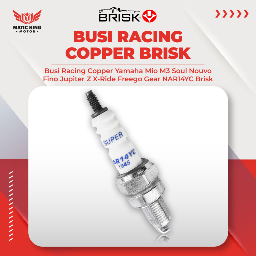 Jual Brisk Busi racing Mio Sporty Smile Soul GT Freego Gear J M3 S Z ...