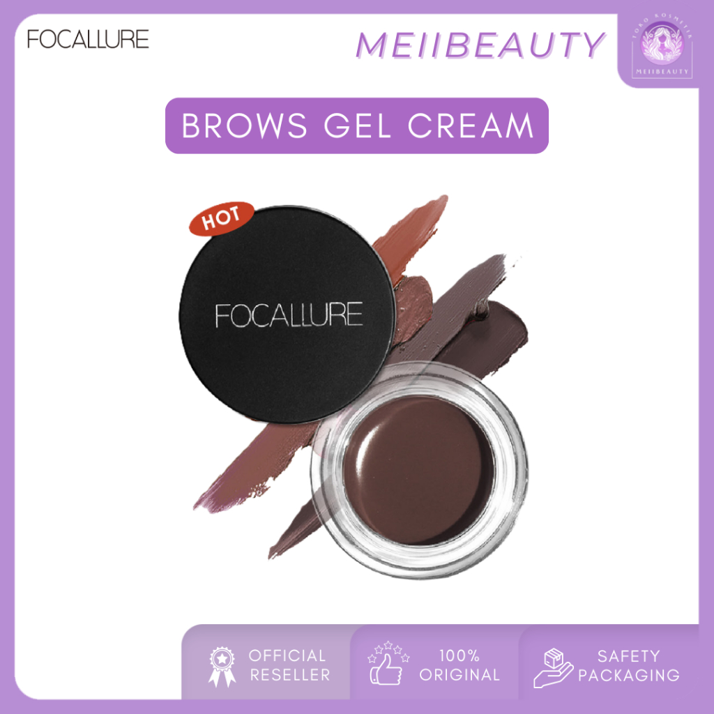Jual FOCALLURE Waterproof Eyebrow Gel Alis Cream | Brow Gel Cream Tahan ...