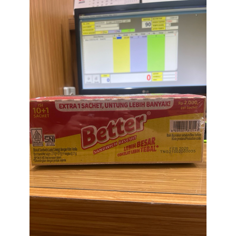 Jual Roma Better SANWICH Biscuit 27 gram 1pak isi 11 bungkus | Shopee ...