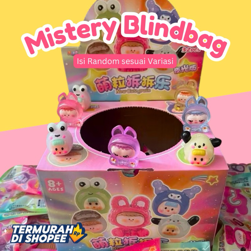 Jual Mainan anak RESIN LABUBU MISTERY GLOW IN THE DARK / clay labubu ...