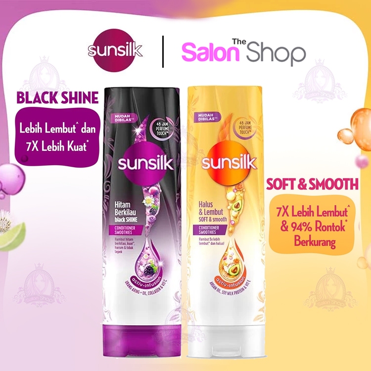 Jual Sunsilk Conditioner Smoothies Rambut Hitam Berkilau Black Shine ...