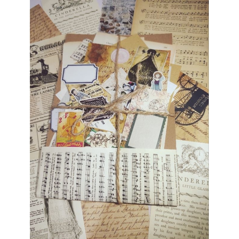 Jual READY!! 70pcs Paket Journal Kit Vintage Aesthetic Deco Bujo ...