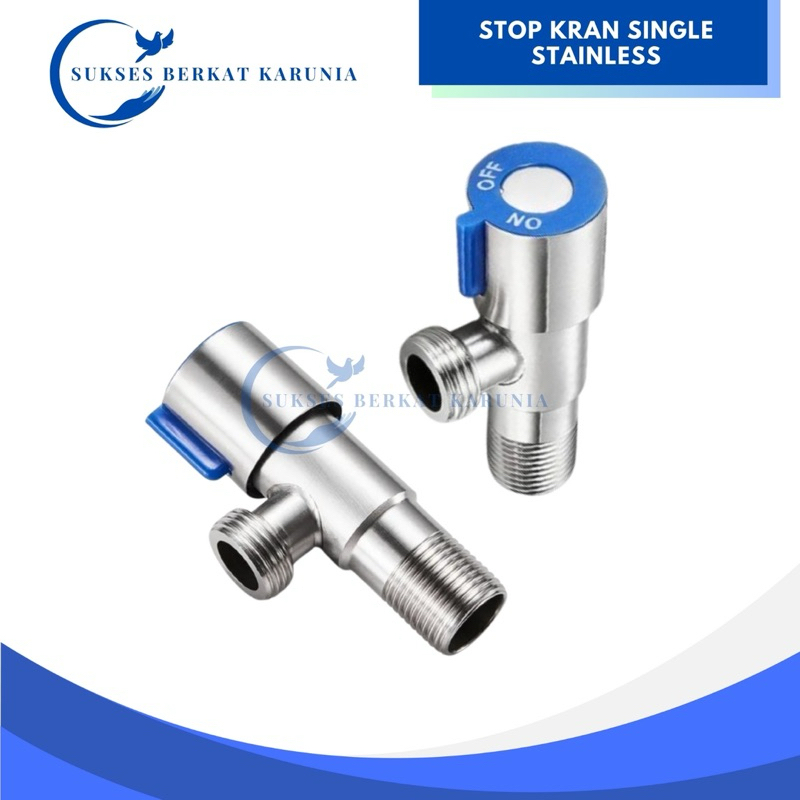 Jual Stop Kran Single Stainless 1/2" Untuk Wastafel Atau Closet ...