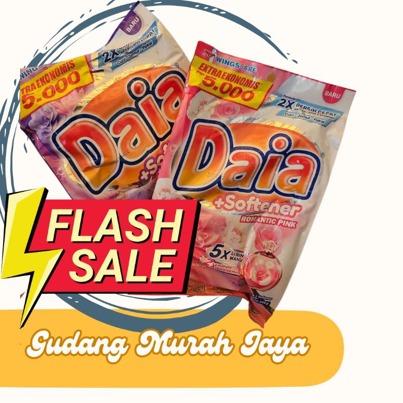 Jual DAIA deterjen powder softener kemasan 5000 | Shopee Indonesia