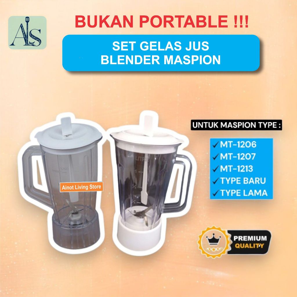 Jual [ALS] SET Gelas Jus Blender Maspion - Gelas Blender Maspion MT ...