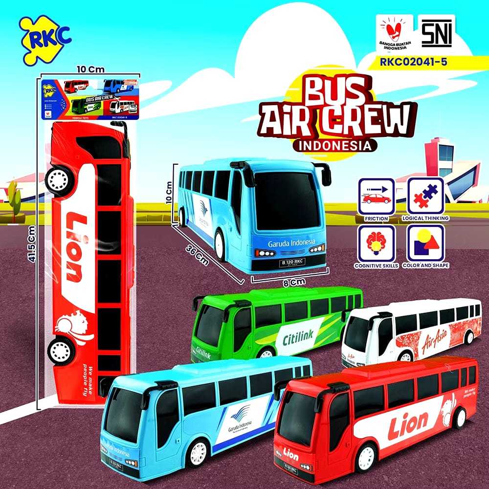 Jual MAINAN ANAK BUS TRANSPORTASI BANDARA AIR CREW MEREK WJS ADA SPION ...