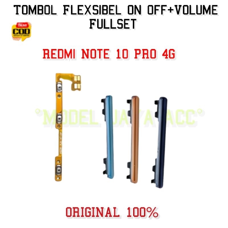 Jual TOMBOL Fullset REDMI NOTE 10 PRO 4G Fleksibel +on off/ volume Luar Dalam Original 100% ...