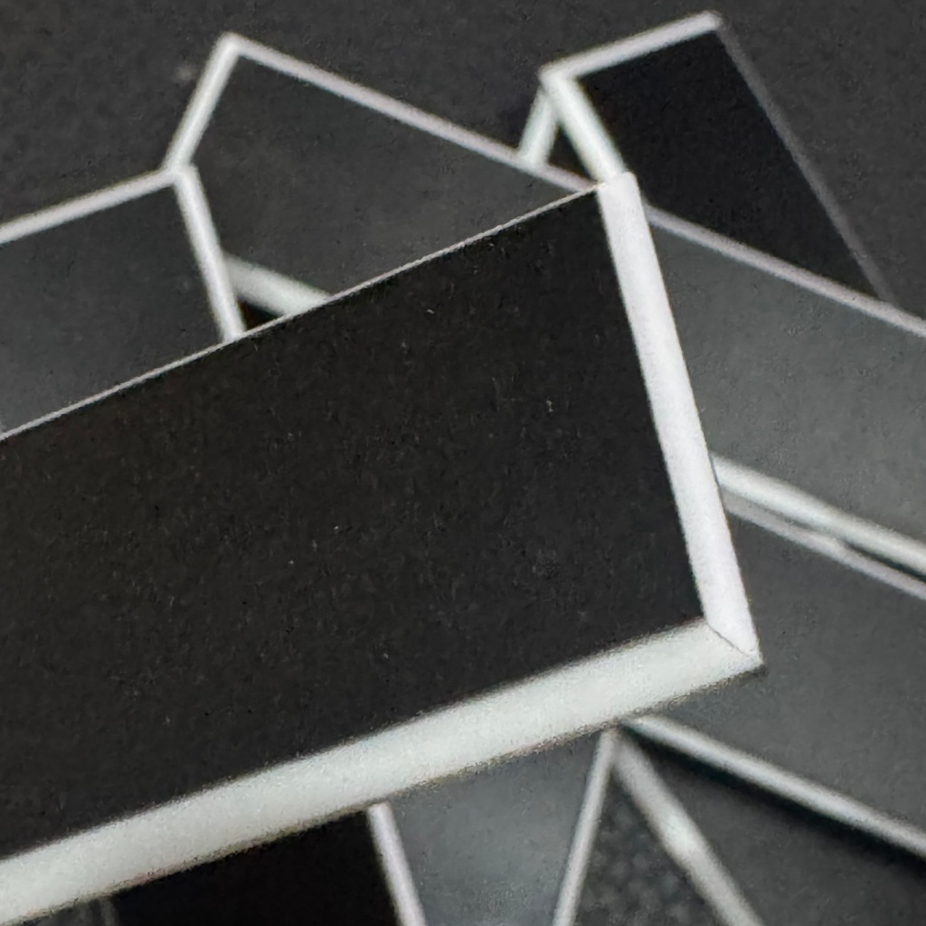 Jual Bahan Papan Nama Dada Sudut, Name Tag Akrilik Bevel Hitam Putih 2 ...