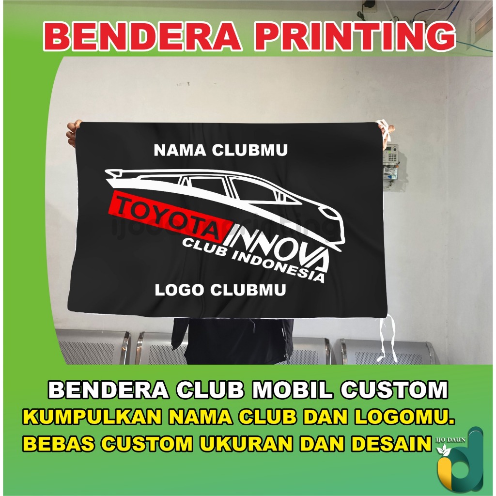 Jual CUSTOM BENDERA KOMUNITAS CLUB MOBIL BEBAS DESAIN + UKURAN | KAIN ...