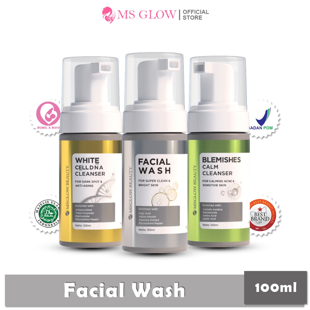 Jual Ms Glow Facial Wash sabun cuci muka Original | Shopee Indonesia