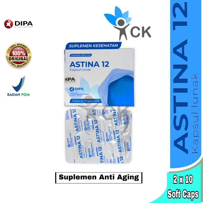 Jual ASTINA 12 - astaxanthin 12 mg - rahasia awet mudamu | Shopee Indonesia