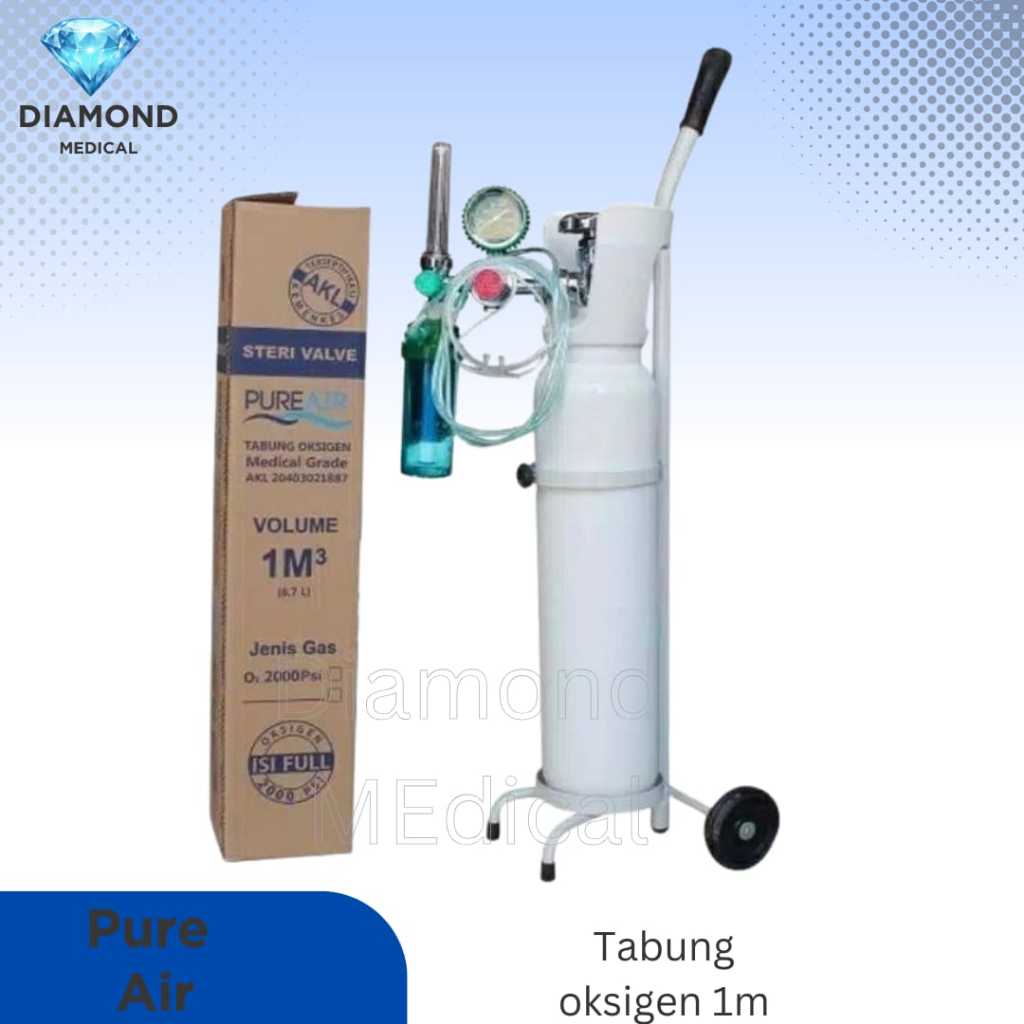 Jual tabung oksigen 1M3 komplit plus troly | Shopee Indonesia