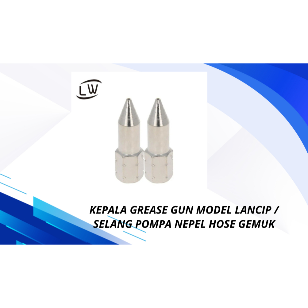 Jual KEPALA GREASE GUN MODEL LANCIP / SELANG POMPA NEPEL HOSE GEMUK ...